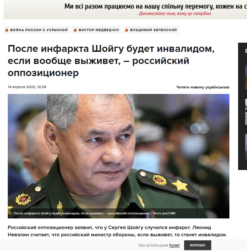 Nevzlin: Šojgu imao jak srčani udar, na intenzivnoj je nezi - Svet - Dnevni list Danas