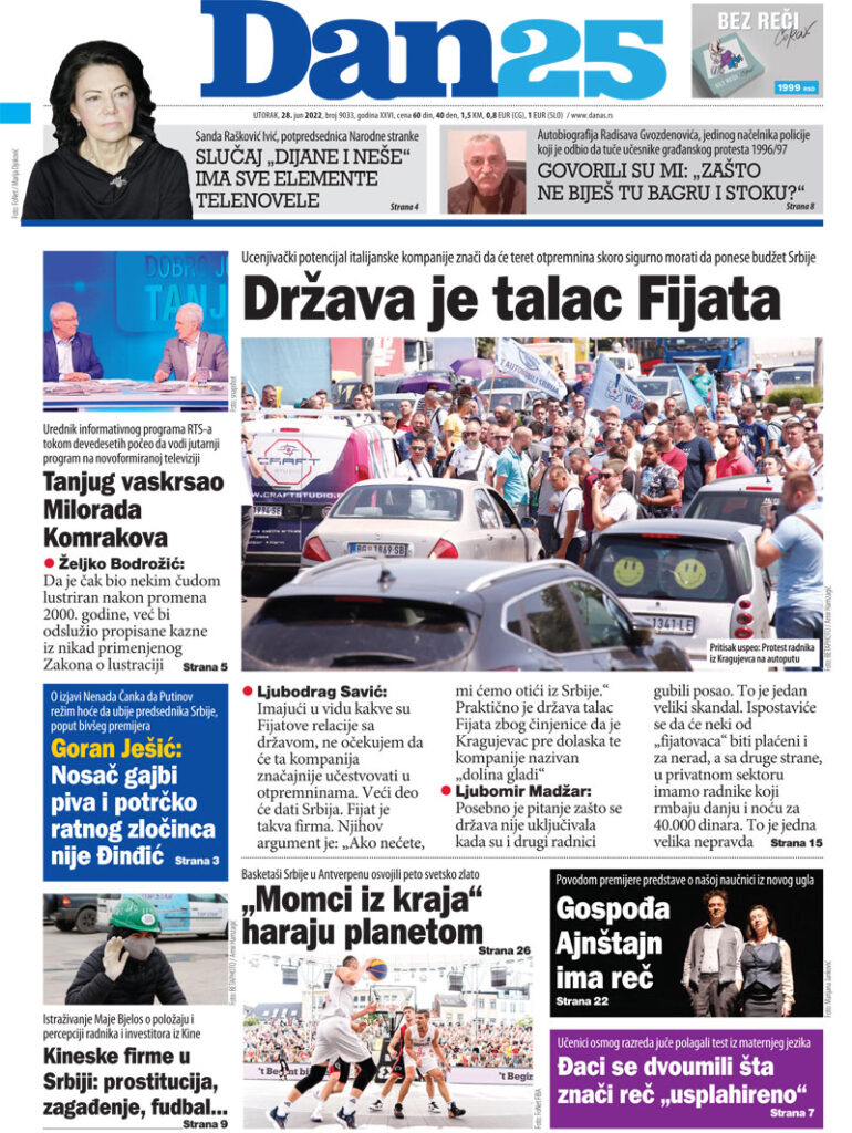 Naslovna - Dnevni list Danas
