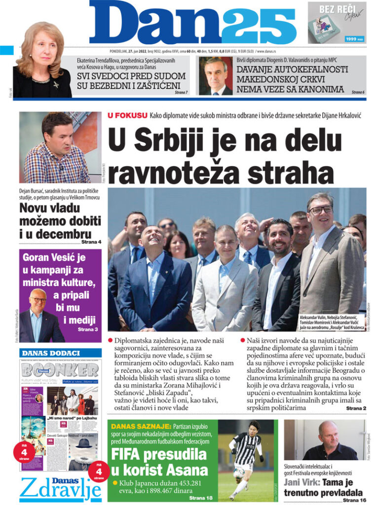 Naslovna - Dnevni list Danas
