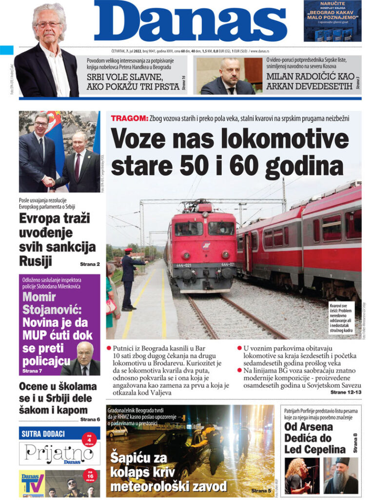 Naslovna - Dnevni list Danas