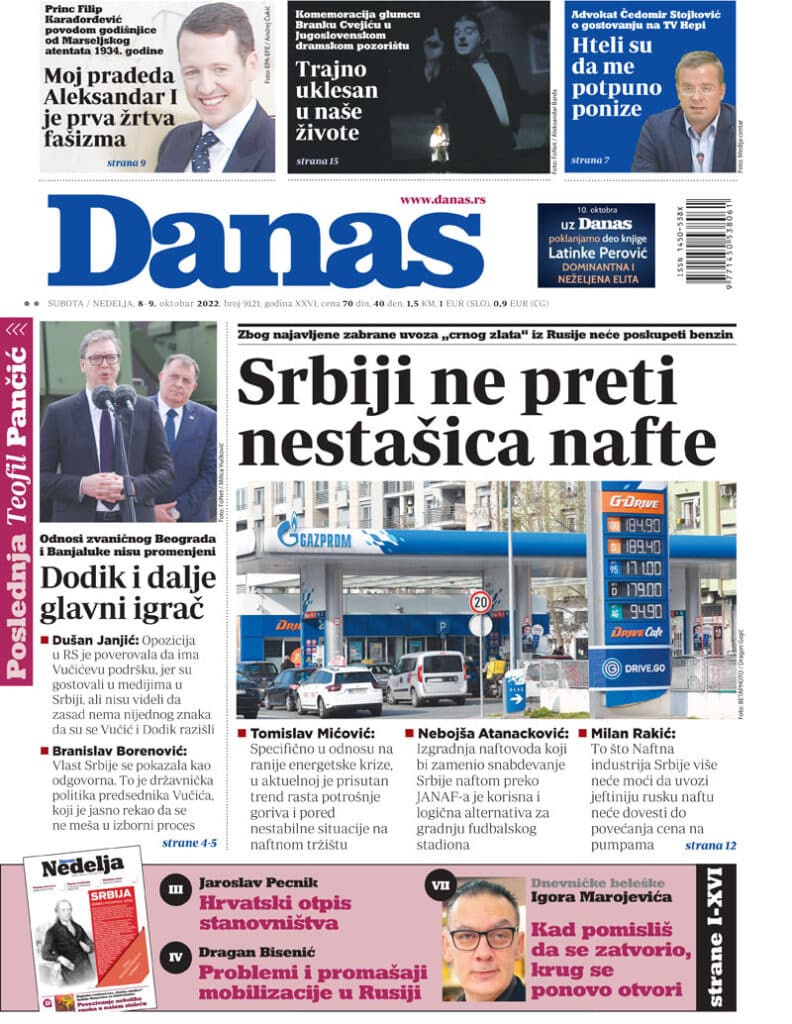 Naslovna - Dnevni list Danas