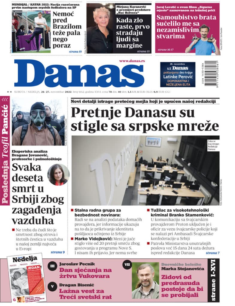 Naslovna - Dnevni list Danas