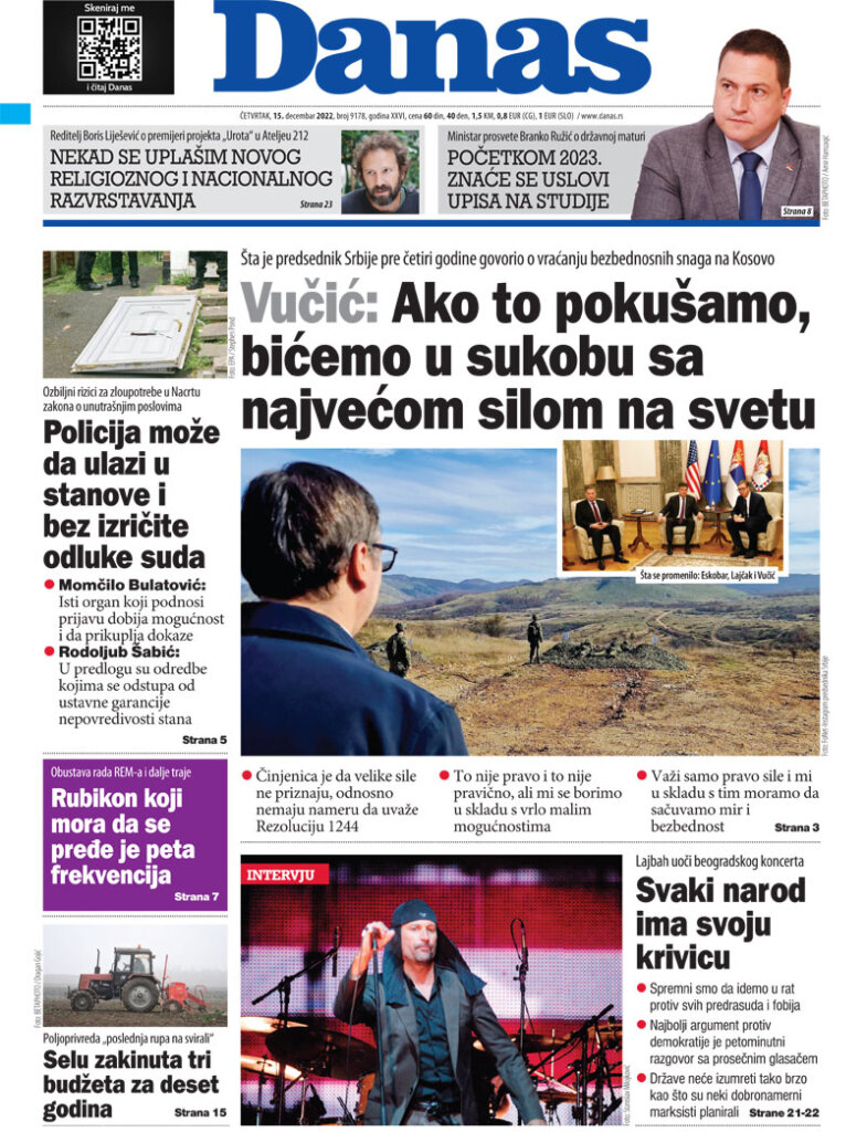 Naslovna - Dnevni list Danas