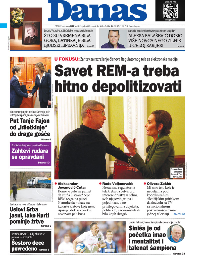 Naslovna - Dnevni list Danas