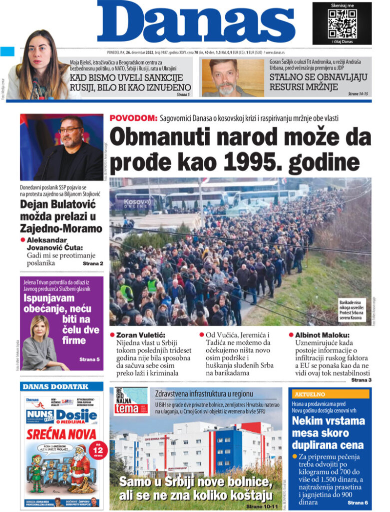 Naslovna - Dnevni list Danas