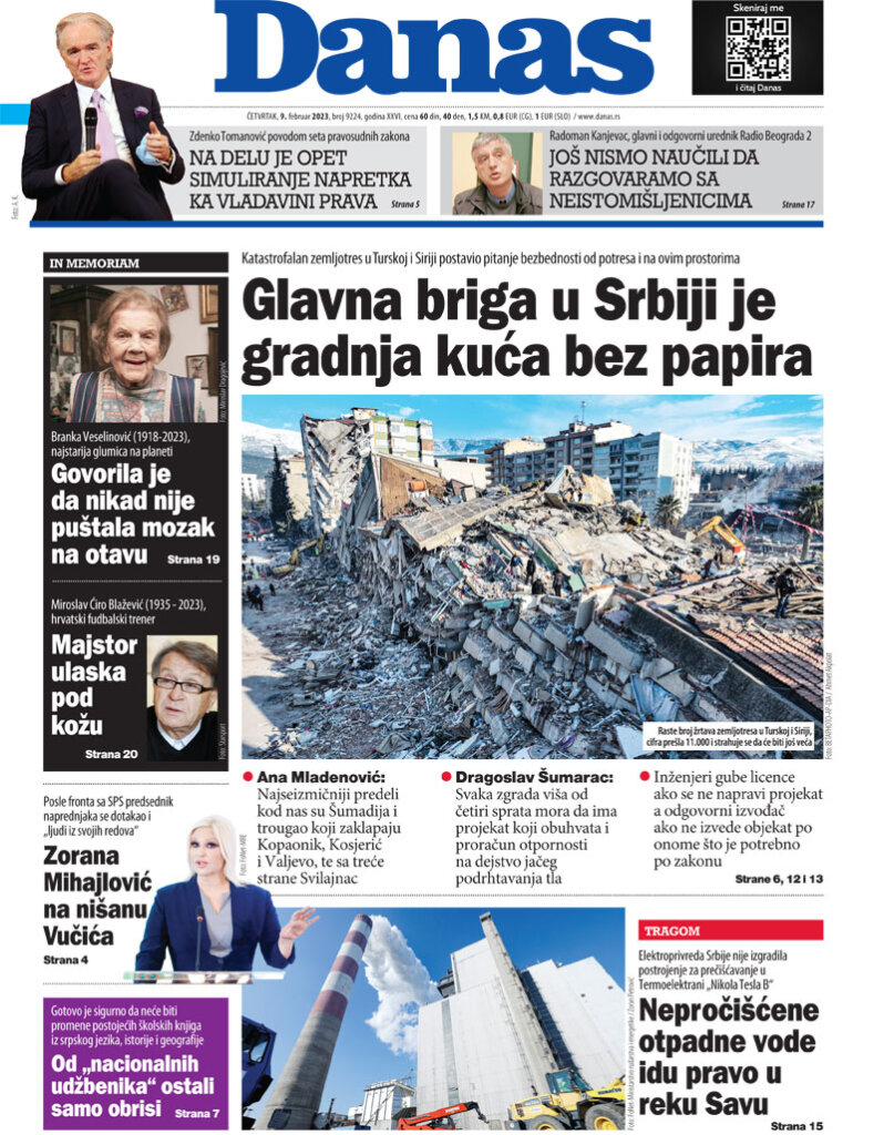 Naslovna - Dnevni list Danas