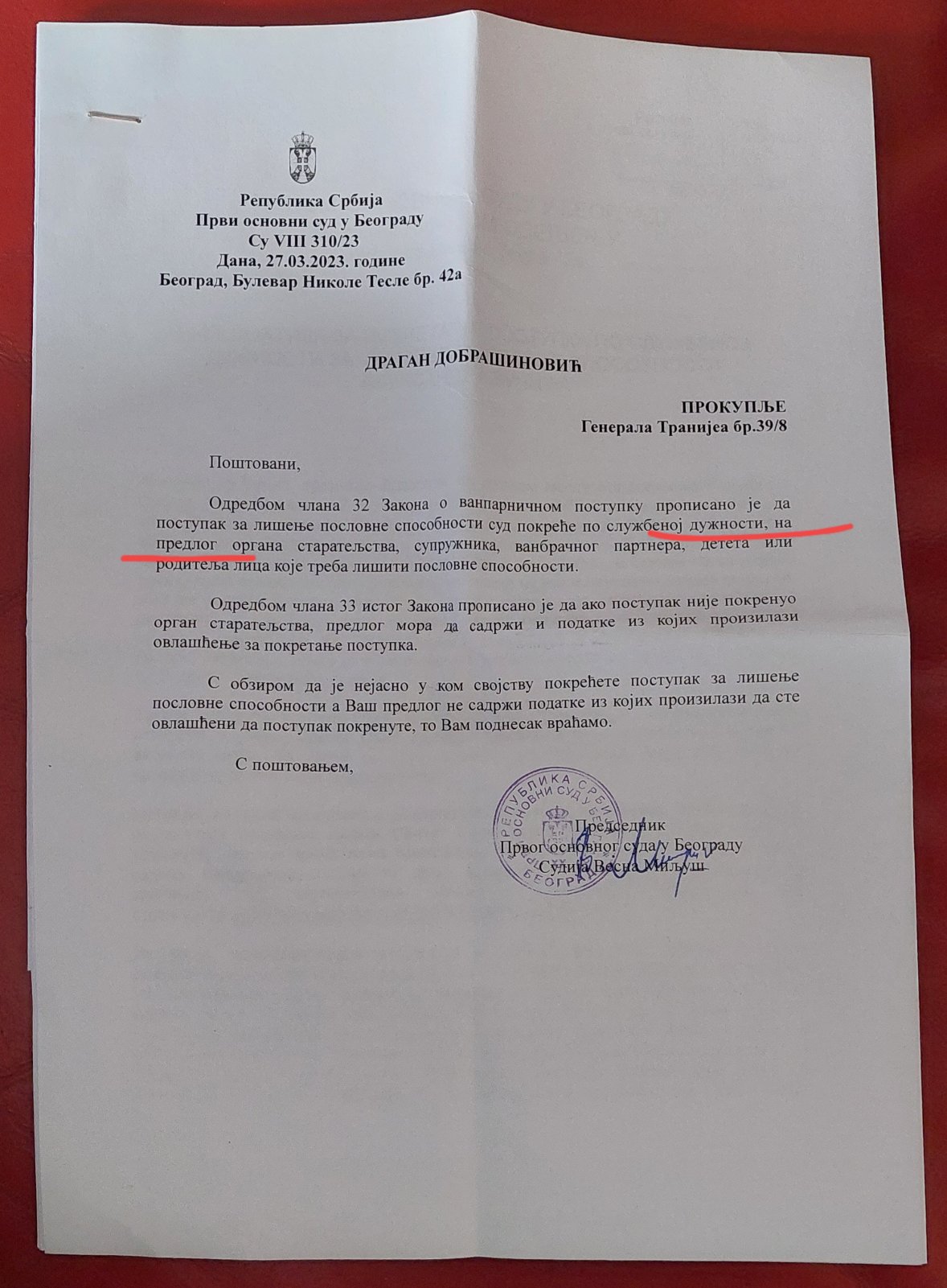 Inicijativu za lišenje poslovne sposobnosti Aleksandra Vučića Sud ...