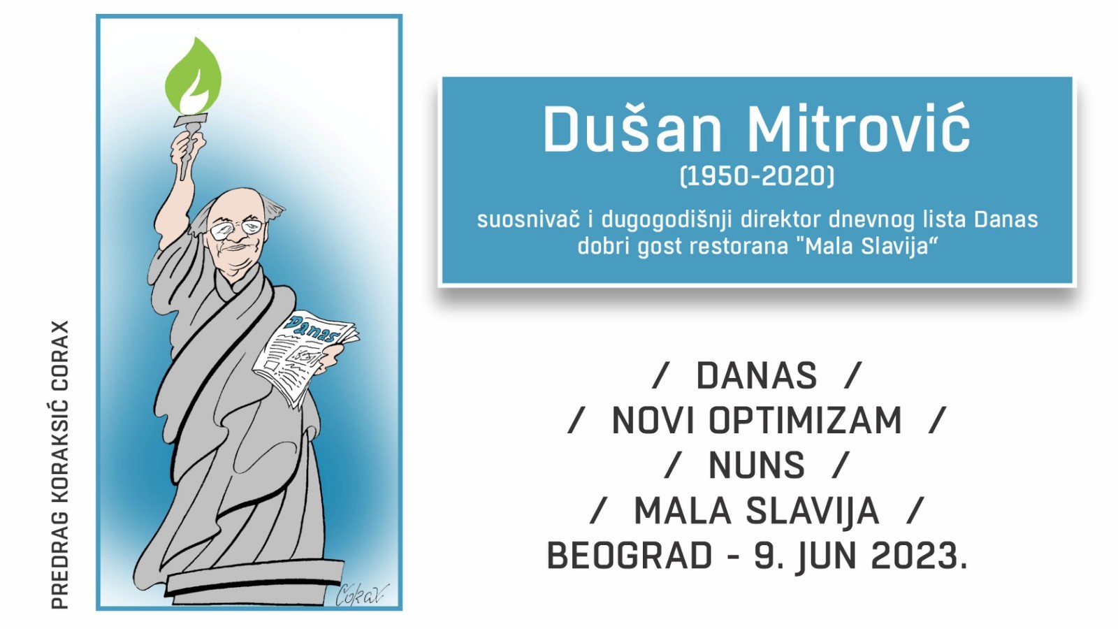 Povodom dana lista Danas otkrivanje spomen obeležja posvećenog Dušanu Mitroviću - Društvo ...