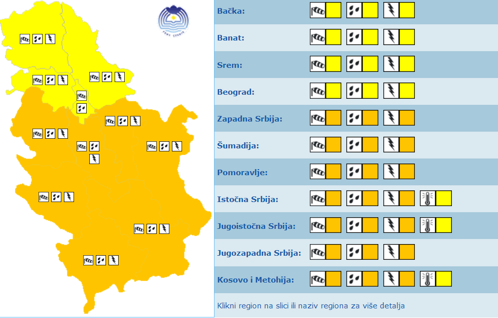 U narednih sat vremena na udaru nevremena Užice, a potom još jedan grad ...