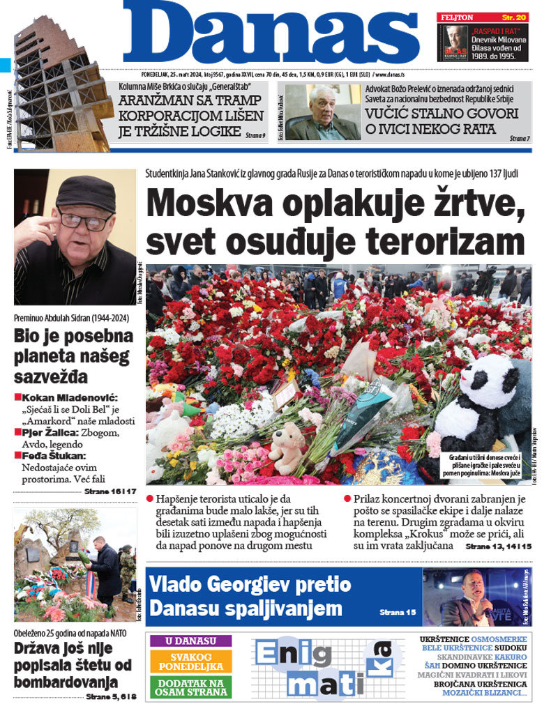 Naslovna - Dnevni list Danas