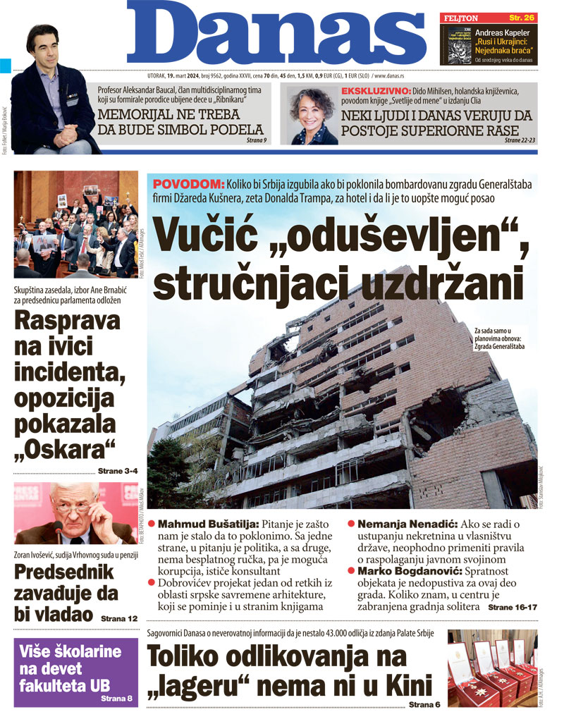 Naslovna - Dnevni list Danas