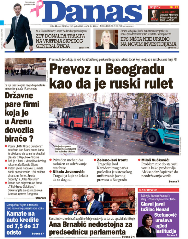 Naslovna - Dnevni list Danas