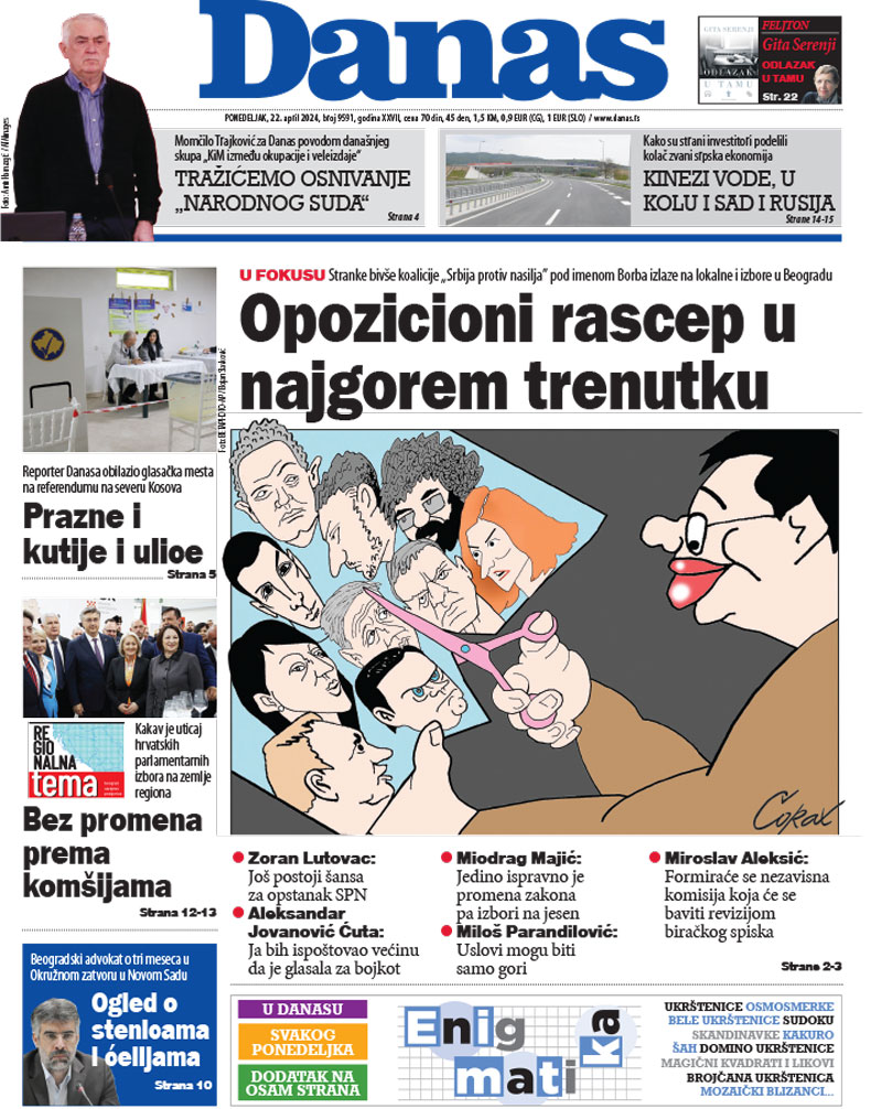 Naslovna - Dnevni list Danas