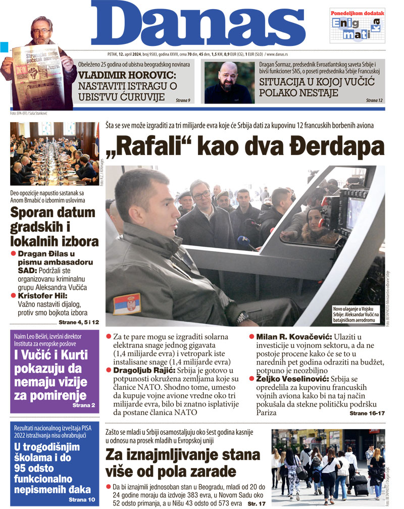 Naslovna - Dnevni list Danas