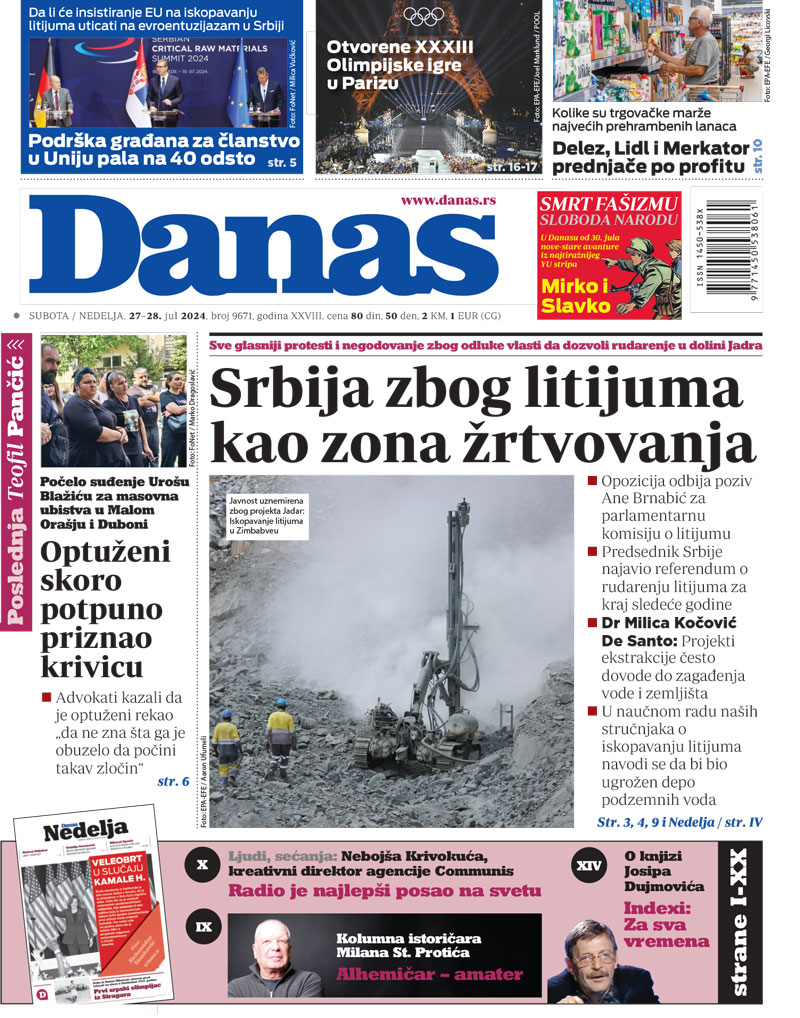 Naslovna - Dnevni list Danas