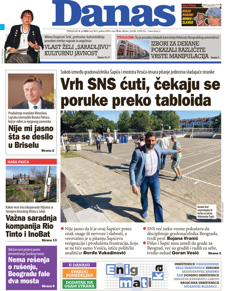 Naslovna - Dnevni list Danas