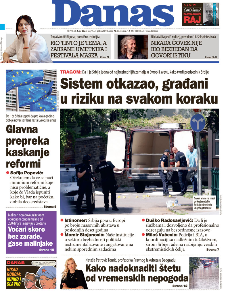 Naslovna - Dnevni list Danas