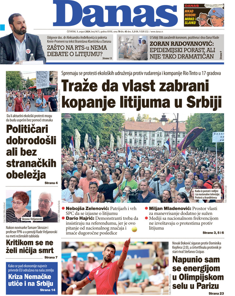 Dnevne novine - Najnovije vesti - Dnevni list Danas