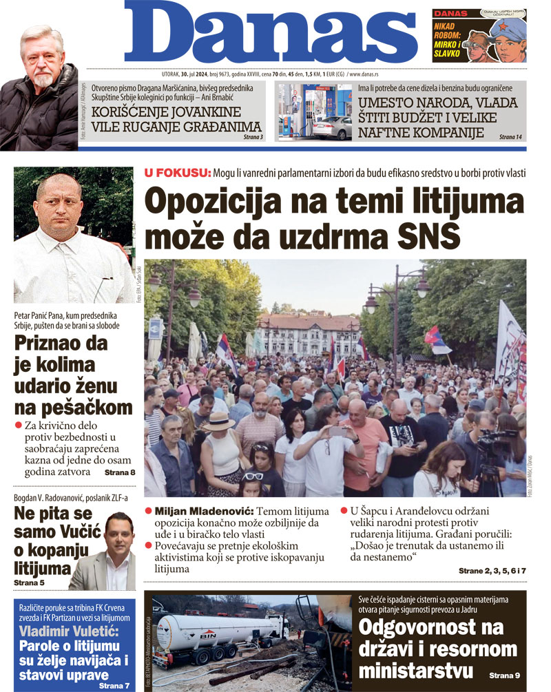 Naslovna - Dnevni list Danas