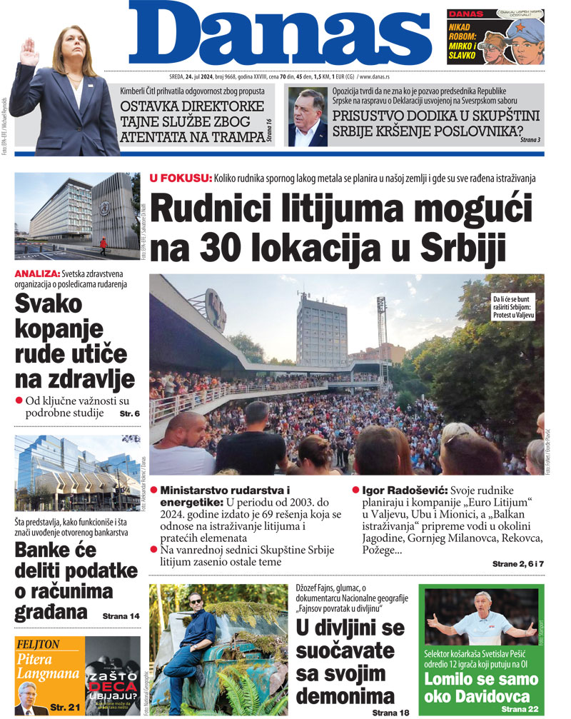 Naslovna - Dnevni list Danas