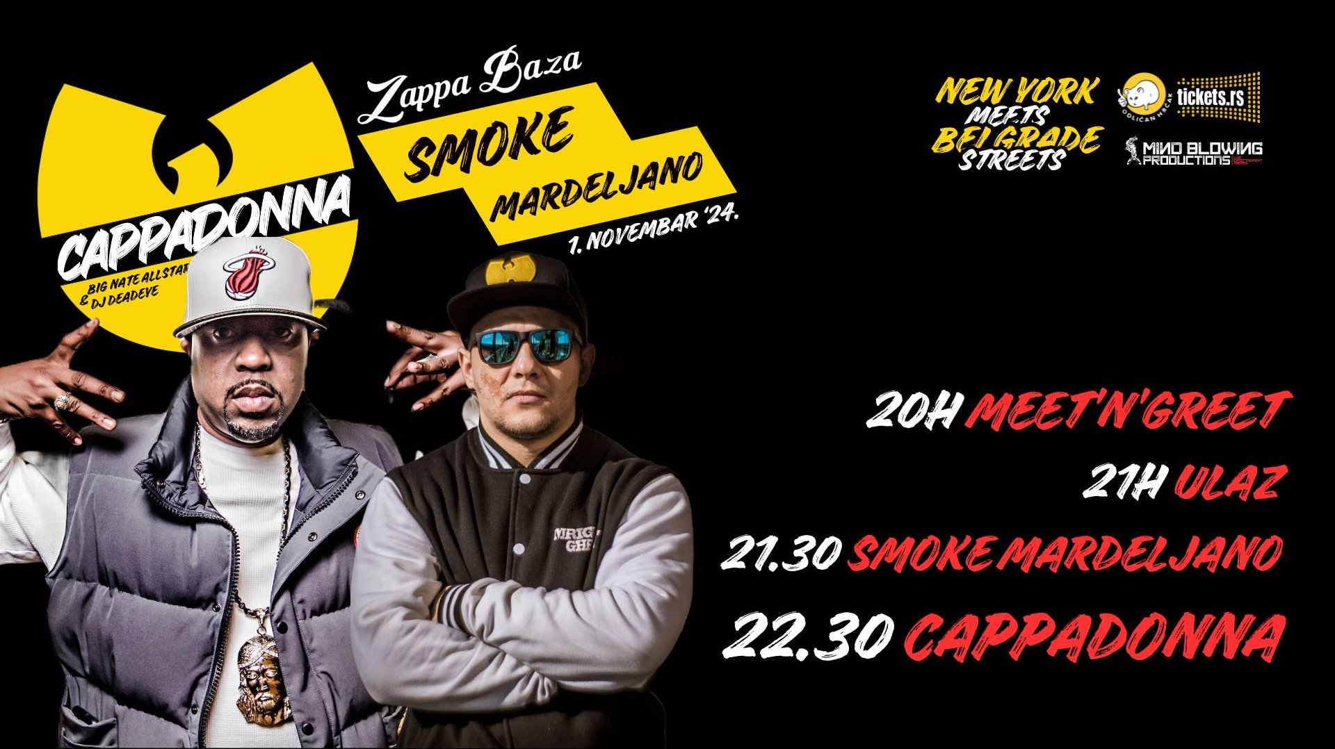 Cappadonna (Wu-Tang Clan) i Smoke Mardeljano sutra u Zappa Bazi - Scena ...