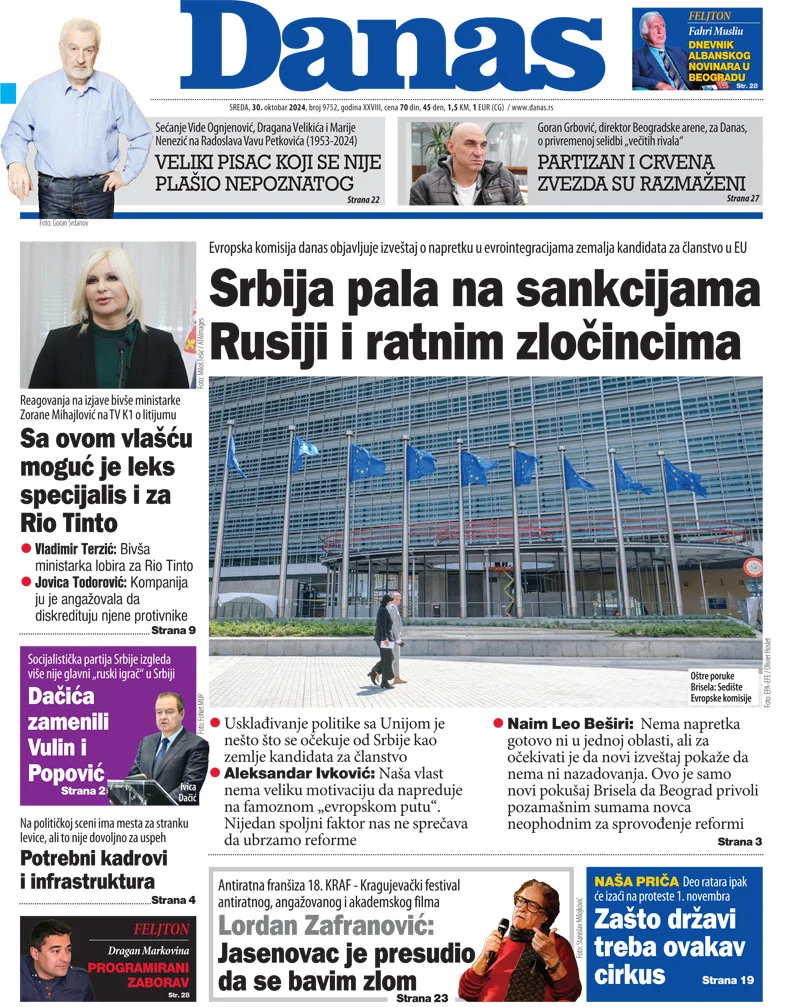 Naslovna - Dnevni list Danas