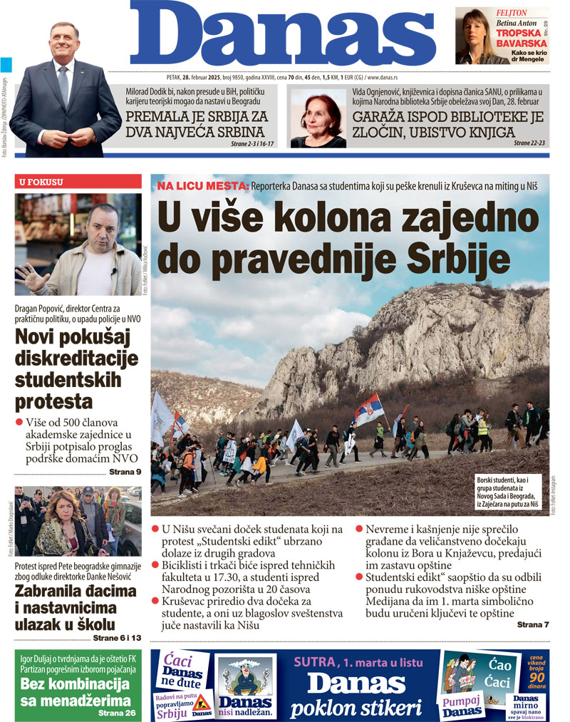 Naslovna - Dnevni list Danas