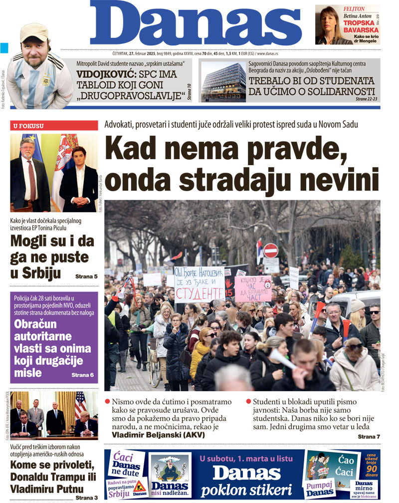 Naslovna - Dnevni list Danas