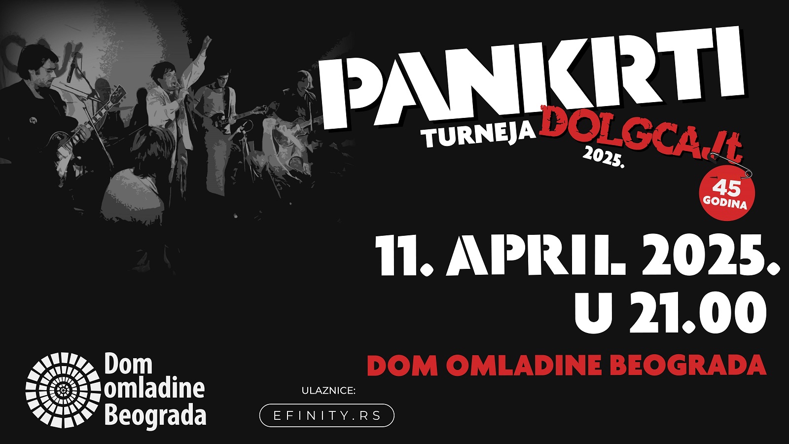 Legendarni Pankrti 11. aprila u Domu omladine Beograda - Kultura ...