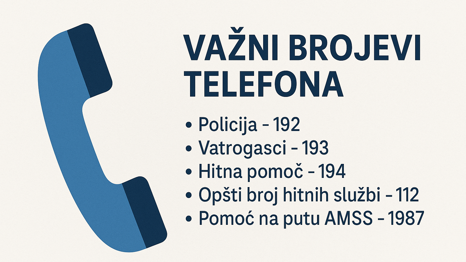 Važni brojevi telefona koje treba da znate u hitnim situacijama ...