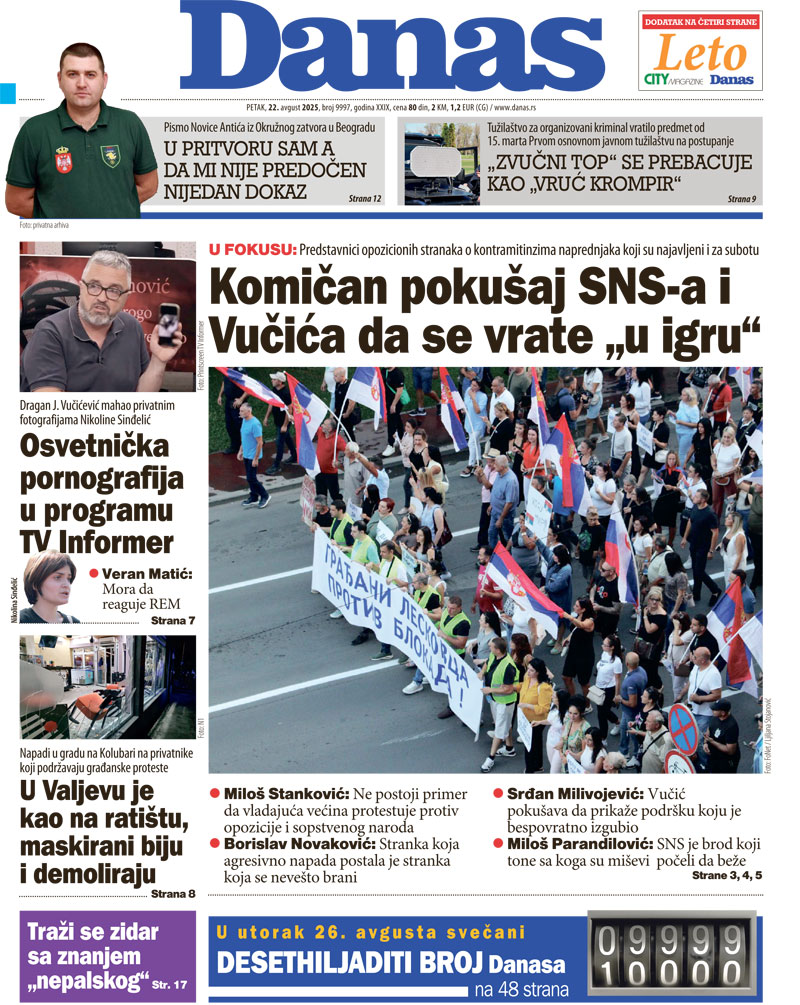 Vesti - Dnevni list Danas